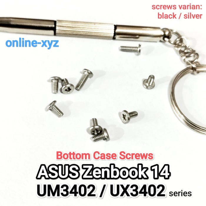 Jual baut mur sekrup casing ASUS Zenbook 14 UM3402 UX3402 UM3402Y ...