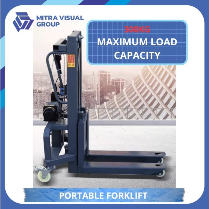 Jual Portable Forklift Hand Stacker with Battery Jogging | Shopee Indonesia