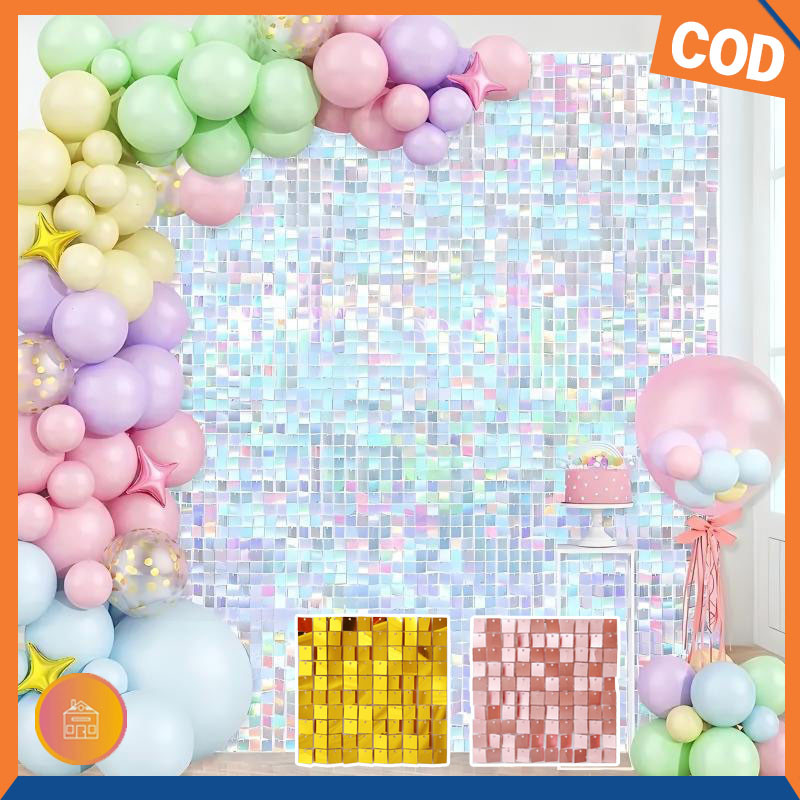 Jual Sequin Panel Backdrop Tile Wall Dekorasi Design Interior ...