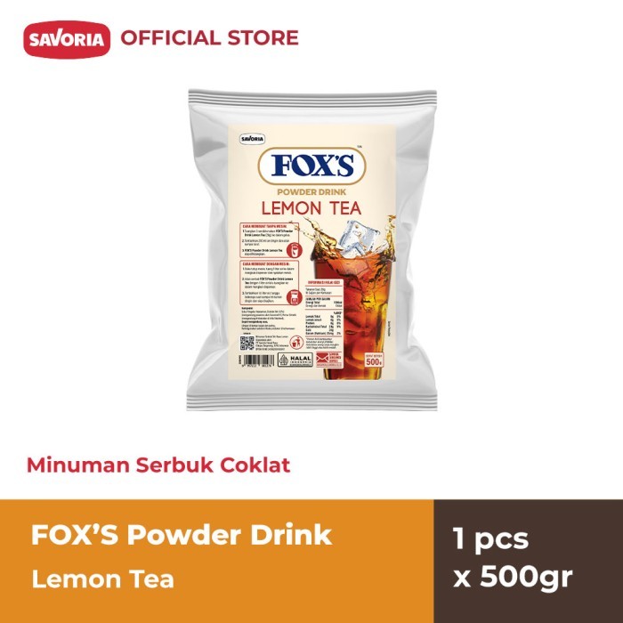 Jual FOX'S Powder Drink Lemon Tea - Bubuk Minuman Teh Rasa Lemon 500g ...