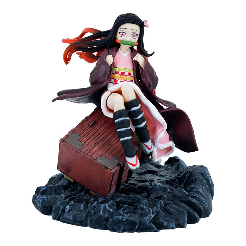 Jual Nezuko Kamado Sitting posture Kimetsu no Yaiba 16cm Action Figure ...