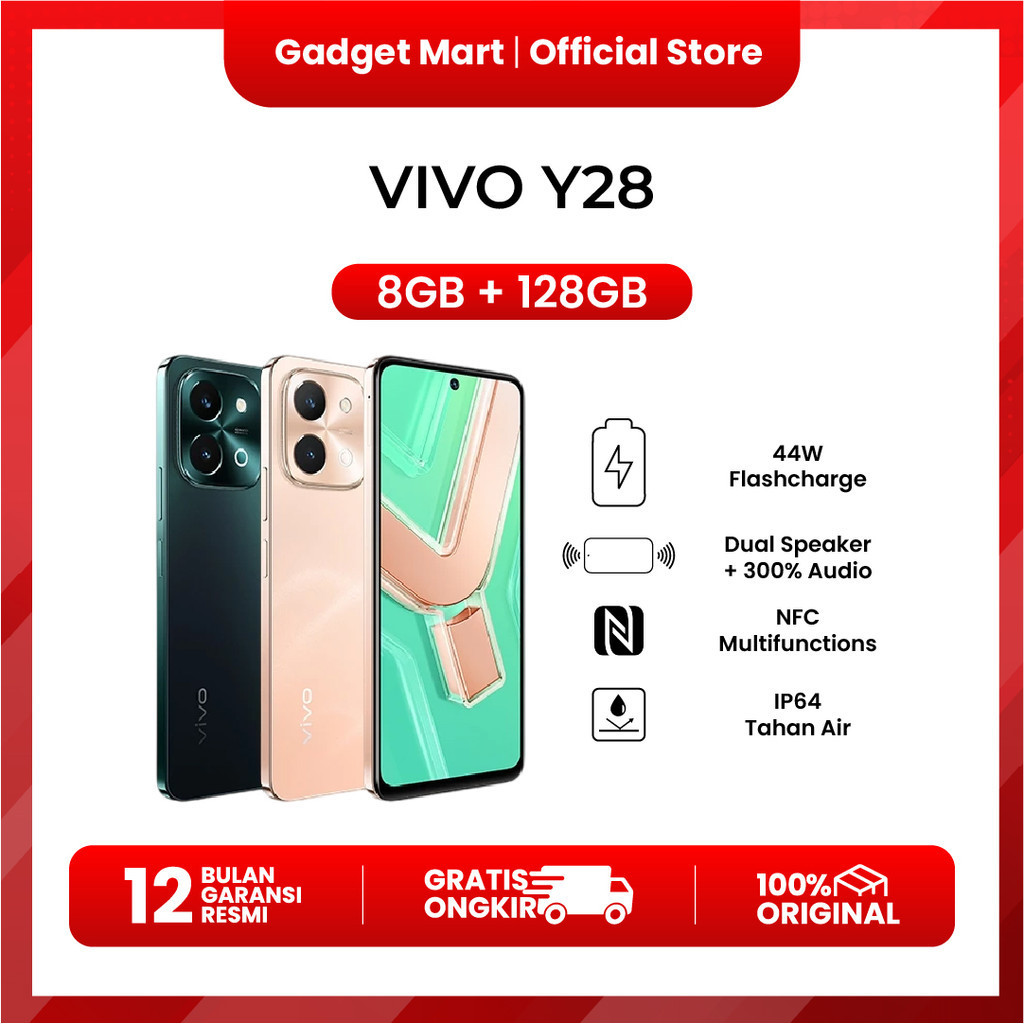 Jual vivo Y28 8/128GB - Garansi Resmi | Shopee Indonesia