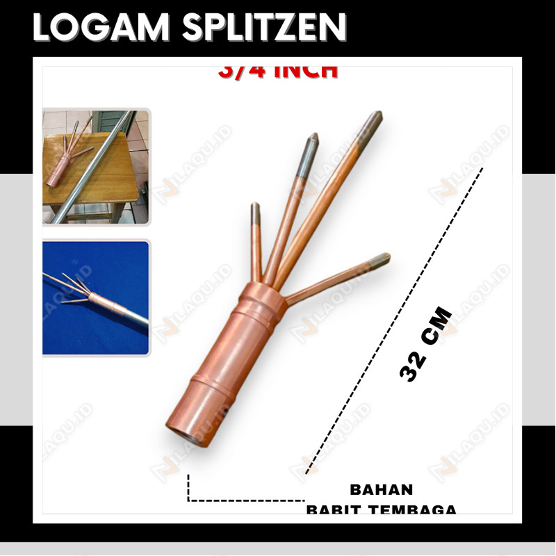 Jual Penangkal Petir Trisula 3/4 Inch Lightning Rod Splitzen | Shopee ...