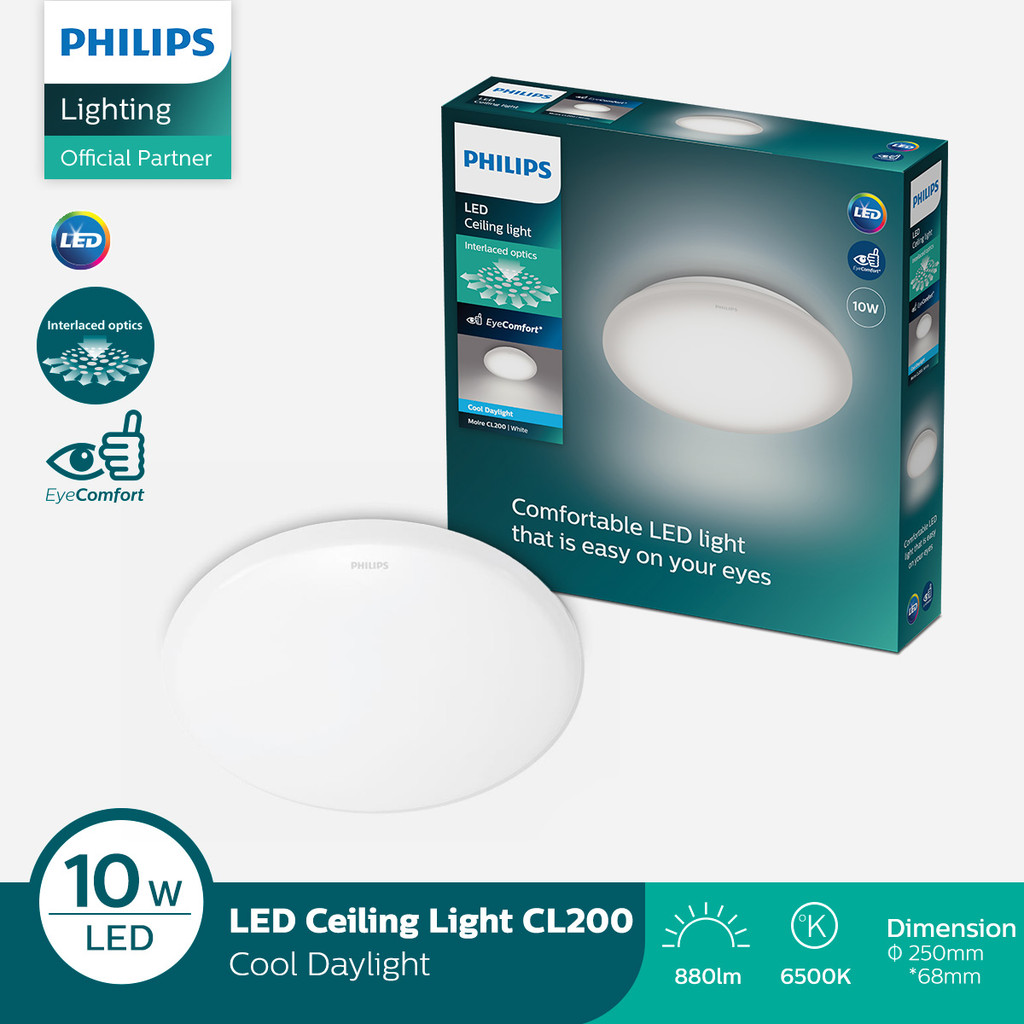 Jual Philips Lampu Baret LED Ceiling Cl200 10W 65K Putih | Shopee Indonesia