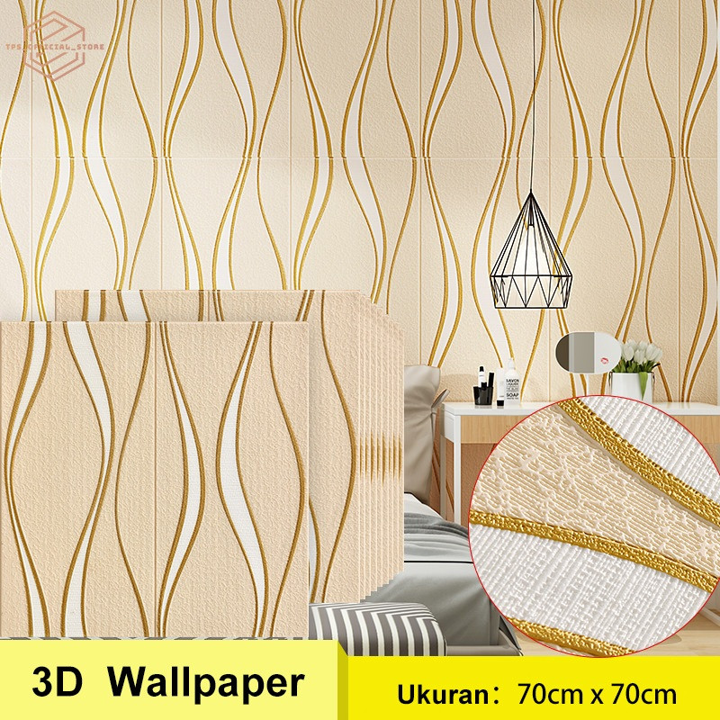 Jual Wallpaper Dinding 3D Motif Foam Batik Bunga 70*70CM More High ...