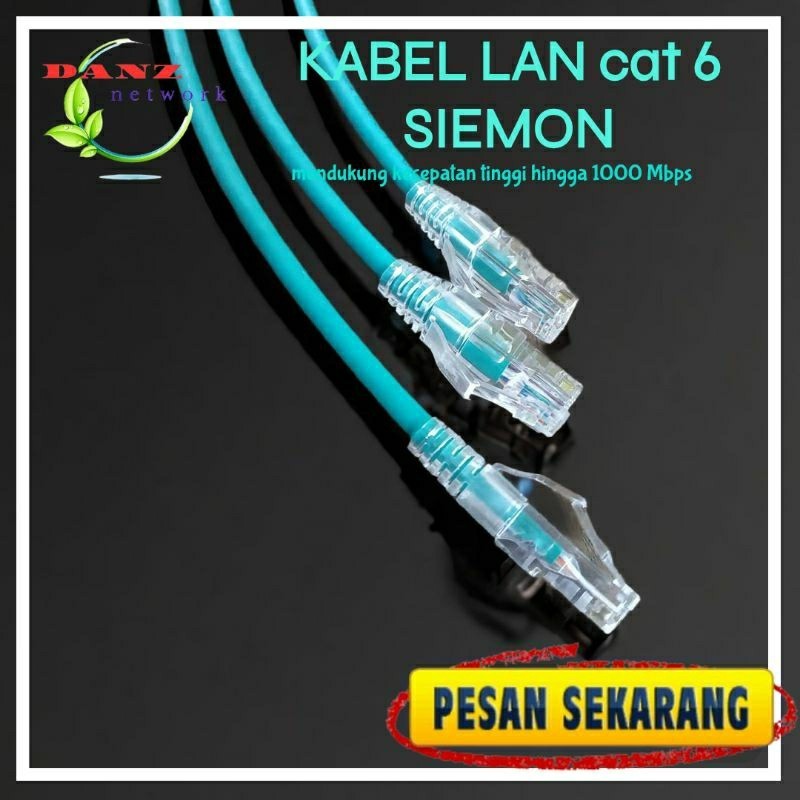 Jual KABEL LAN UTP patch cord cat 6 SIEMON GREEN 26awg LSZH | Shopee Indonesia