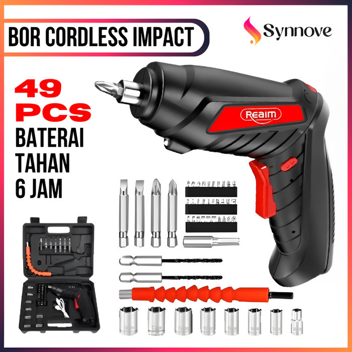 Jual Obeng Elektrik SET 49 In 1 Cordless Screwdriver 4.2 V Mesin Bor ...