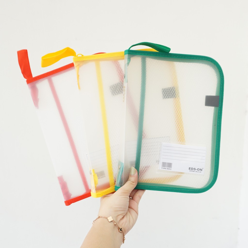 Jual ZIPPER MAP UKURAN A5 / MAP TAS / MAP SEKOLAH JARING | Shopee Indonesia