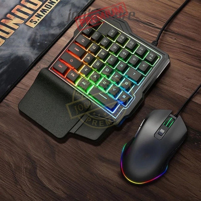Jual Gaming Keyboard Single Hand GK103 Keyboard Semi Mechanical RGB ...