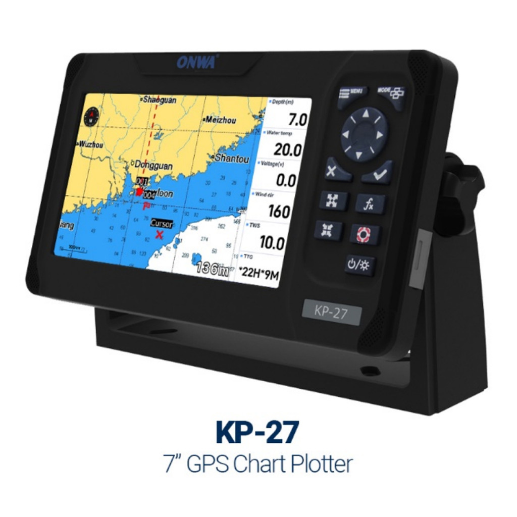 Jual ONWA KP-27 7-inch Marine GPS Chart Plotter GPS SBAS Marine Navigator Locator Display ...