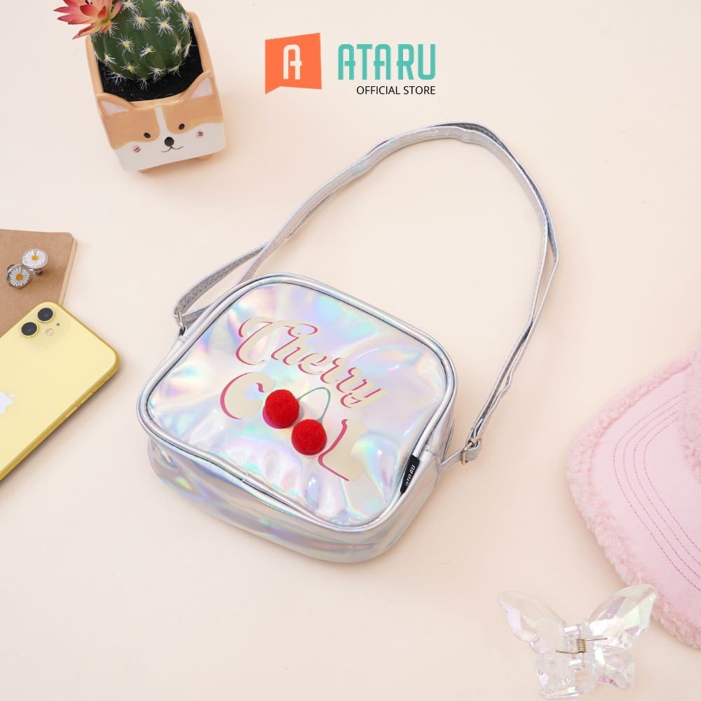 Jual Ataru Tas Selempang Anak Cherry - Silver Sling Bag Stylish Tas ...