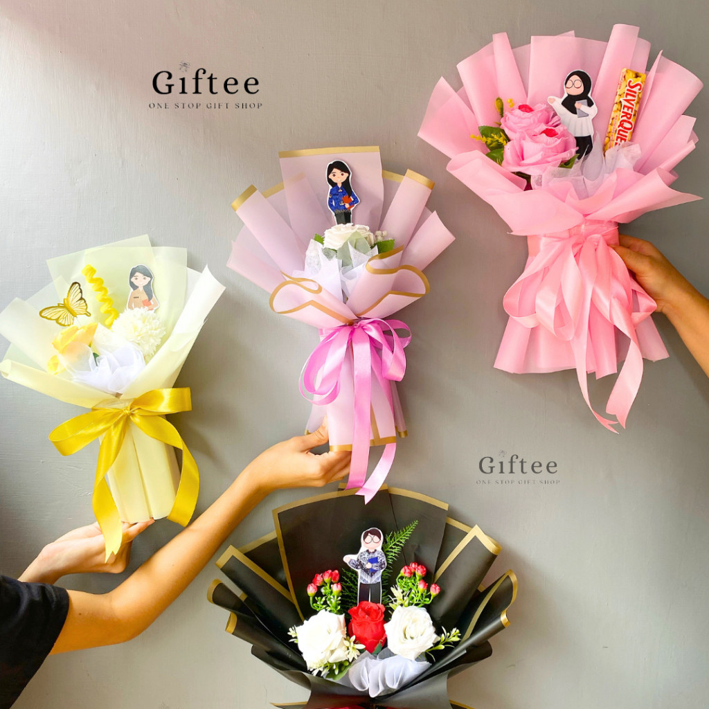Jual BUKET BUNGA HARI GURU FLOWER BOUQUET ARTIFICIAL TEACHER DAY BISA ...