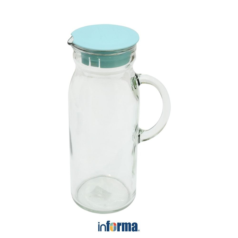 Jual Informa Glasslock 1 ltr Teko Minum - Biru Aqua Water Jug Pitcher ...