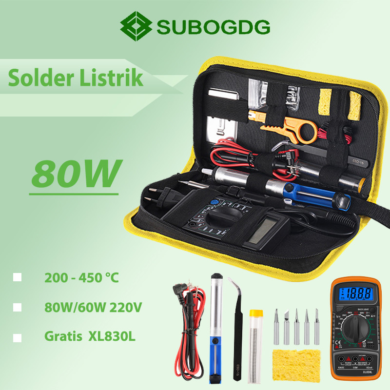 Jual Paket Solder Listrik Lengkap Set Solder Listrik Lengkap dengan Multimeter Iron Tool Kit ...