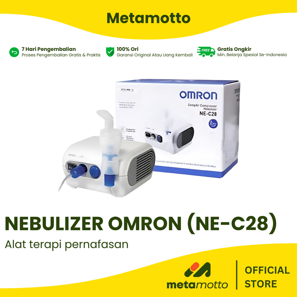 Jual Omron Compressor Nebulizer NE-C28 Alat Terapi Pernapasan - Metamotto | Shopee Indonesia