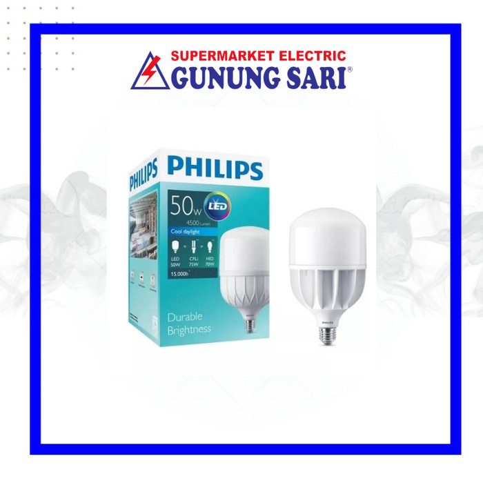 Jual Philips LED TForce 50W 50 W 50 Watt 50 Watt E27 6500 K Cool Day light | Shopee Indonesia