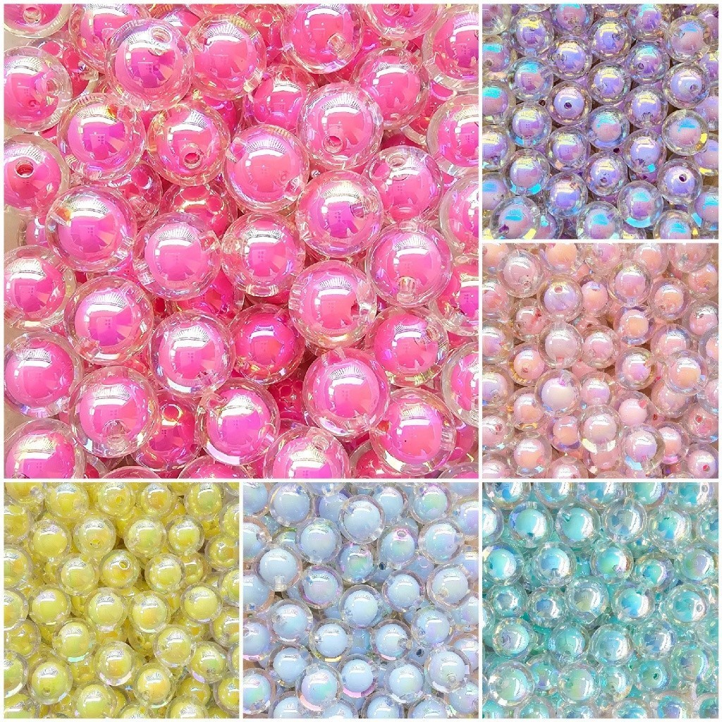 Jual (10 pcs) Manik Manik Luxury UV Mote Bulat Isi DIY Beads 16mm Beads ...