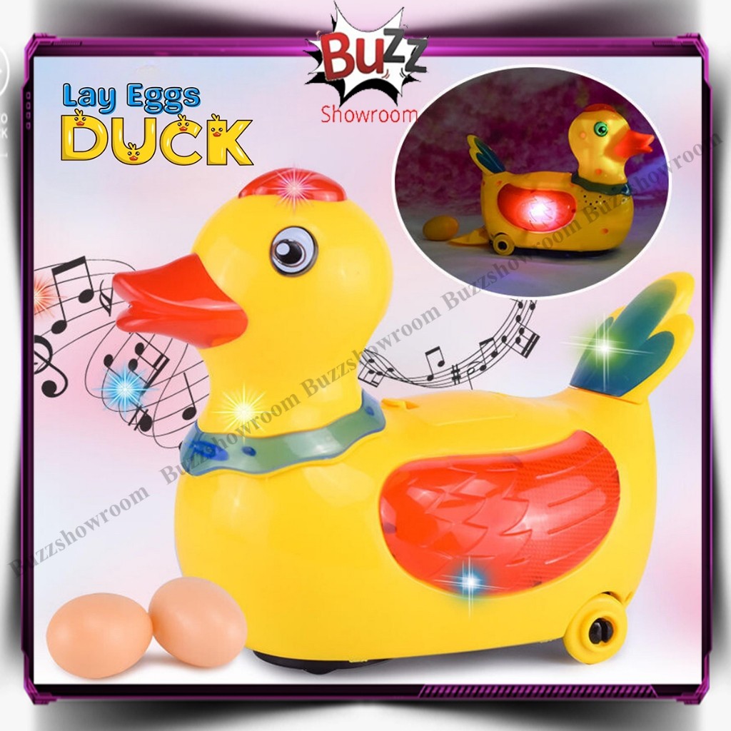 Jual Mainan Bebek Bertelur Jalan Bump And Go Musik Dan Lampu Lay Eggs ...