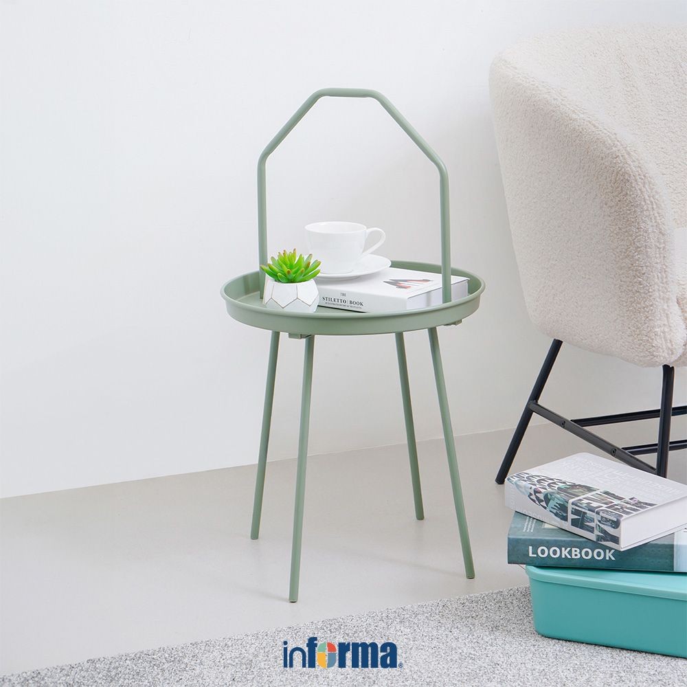 Jual Informa Hanna Meja Sisi Round - Hijau End Table Meja Kecil ...