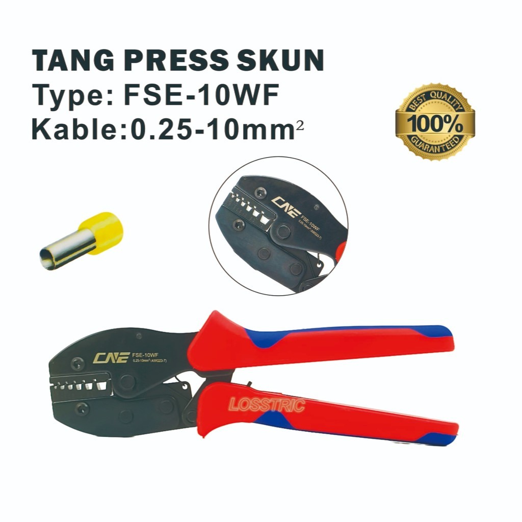 Jual TANG PRESS SKUN FERRULES FSE-10WF (0.25-10mm²) BEST QUALITY. | Shopee Indonesia