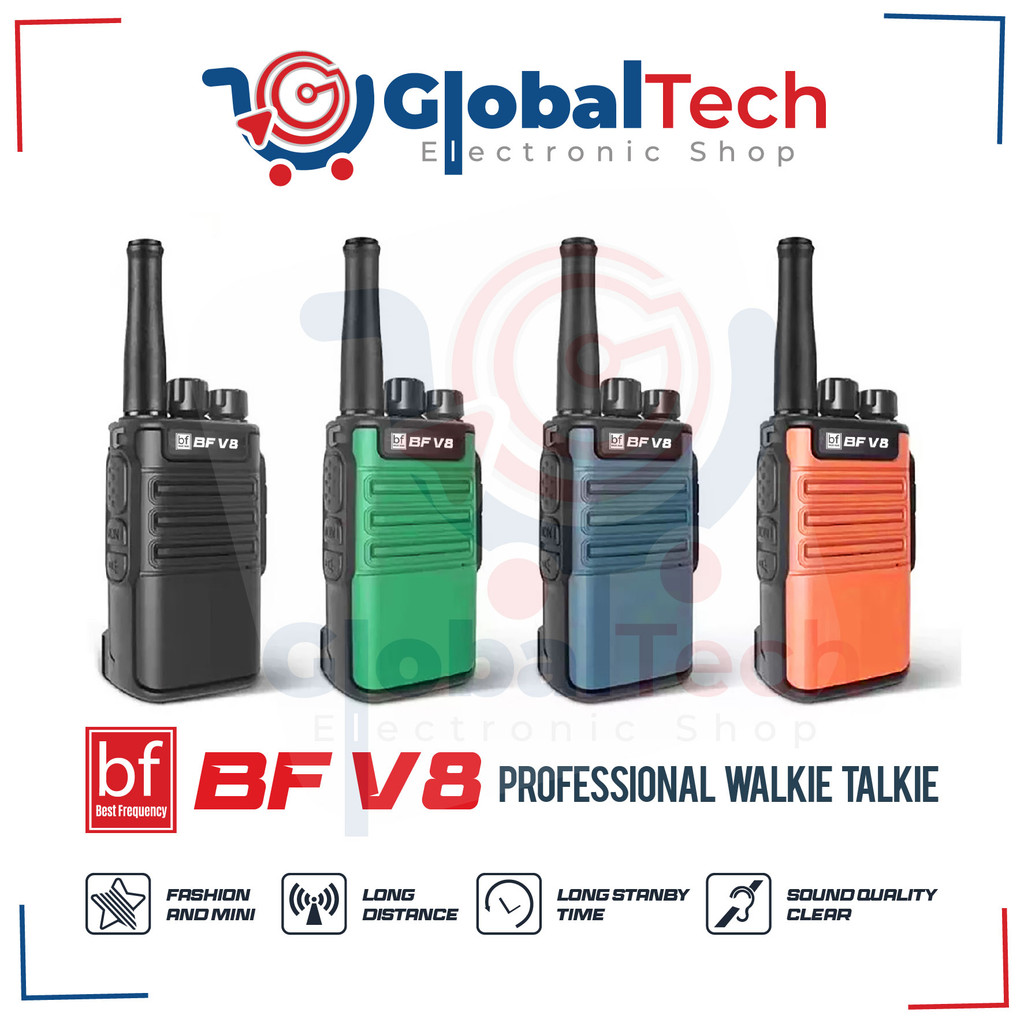 Jual Walkie Talkie BF-V8 Intercom Uhf Vhf Two Way Radio Handheld ...