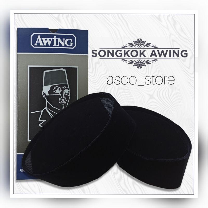 Jual Songkok Peci Awing AC Beludru Tebal Tinggi 8 9 10 | Shopee Indonesia