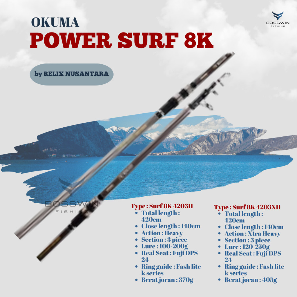 Jual JORAN PASIRAN OKUMA POWER SURF 8K 4203H dan 4203XXH Free Packing ...