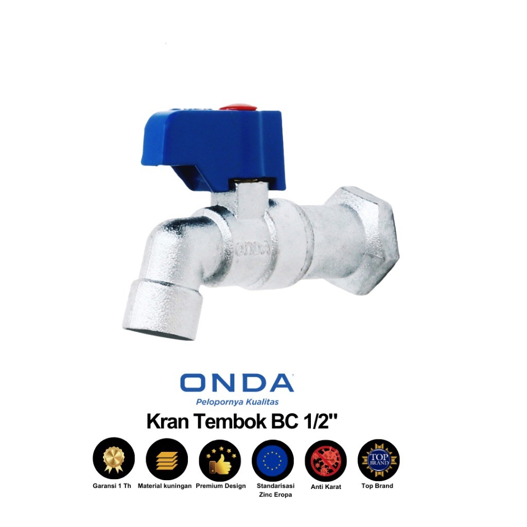Jual Onda Kran Tembok BC 1/2" Onda / Kran Tembok Onda / Kran Air Onda ...