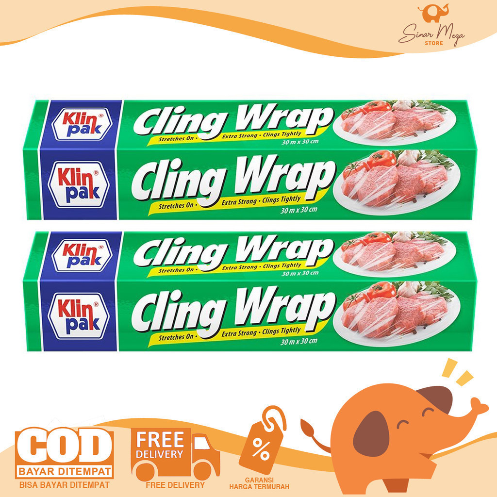 Jual Klinpak Cling Wrap Set Alat Pemotong dan Refill Plastik Wrap Box ...