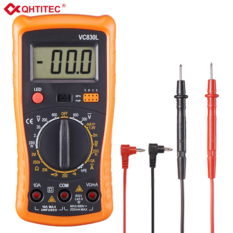 Jual QHTITEC VC830L Digital Multimeter AC/DC Ammeter Volt Ohm Tester ...