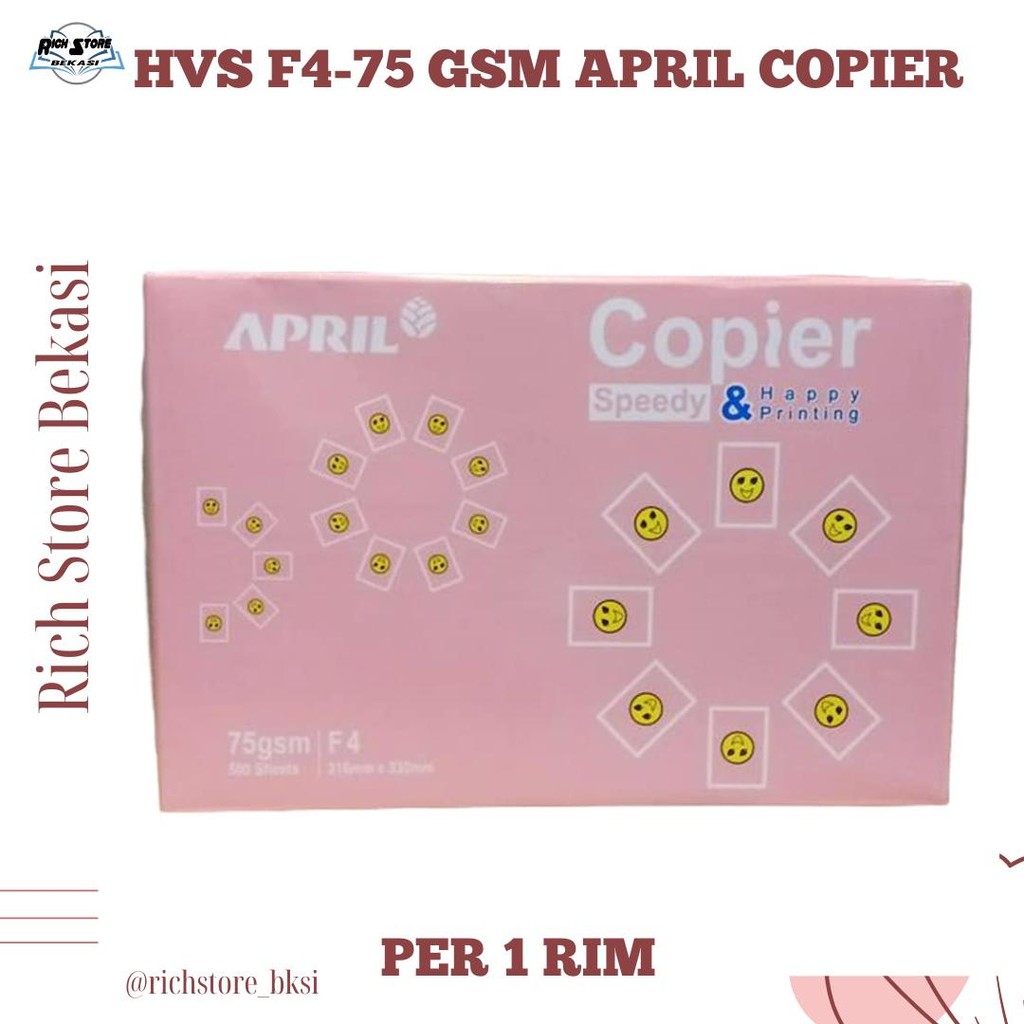 Jual KERTAS HVS F4 MERK APRIL COPIER KETEBALAN 75 GSM KERTAS FOTOCOPY ...