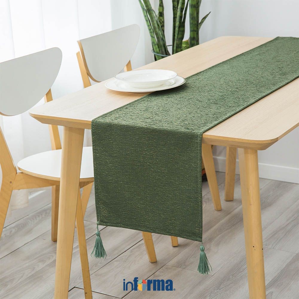 Jual Informa 33X160 cm Table Runner 4 Tassel - Hijau Taplak Meja Tengah ...