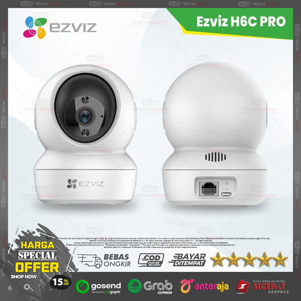 Jual EZVIZ H6C PRO Series 2MP / 1080P - 4MP / 2K | CCTV Camera Smart ...