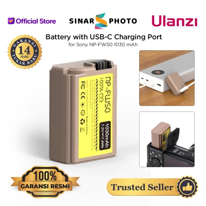 Jual Ulanzi NP-FW50 Type-C Camera Battery | Shopee Indonesia