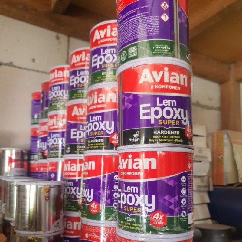 Jual LEM EPOXY PEREKAT KACA KAYU BESI SERBA AVIAN 2 KOMPONEN RESIN ...