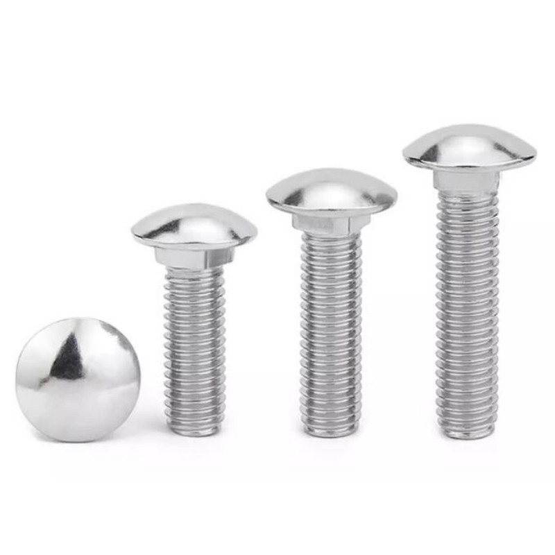 Jual 2-100pcs M3 M4 M5 M6 M8 M10 M12 A2-70 304 Stainless Steel GB12 DIN603 Truss Round Head ...