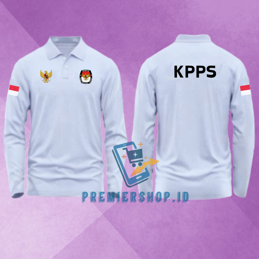 Jual PREMIERSHOP.ID || Baju Kaos Poloshirt Lengan Panjang KPPS Pemilu ...