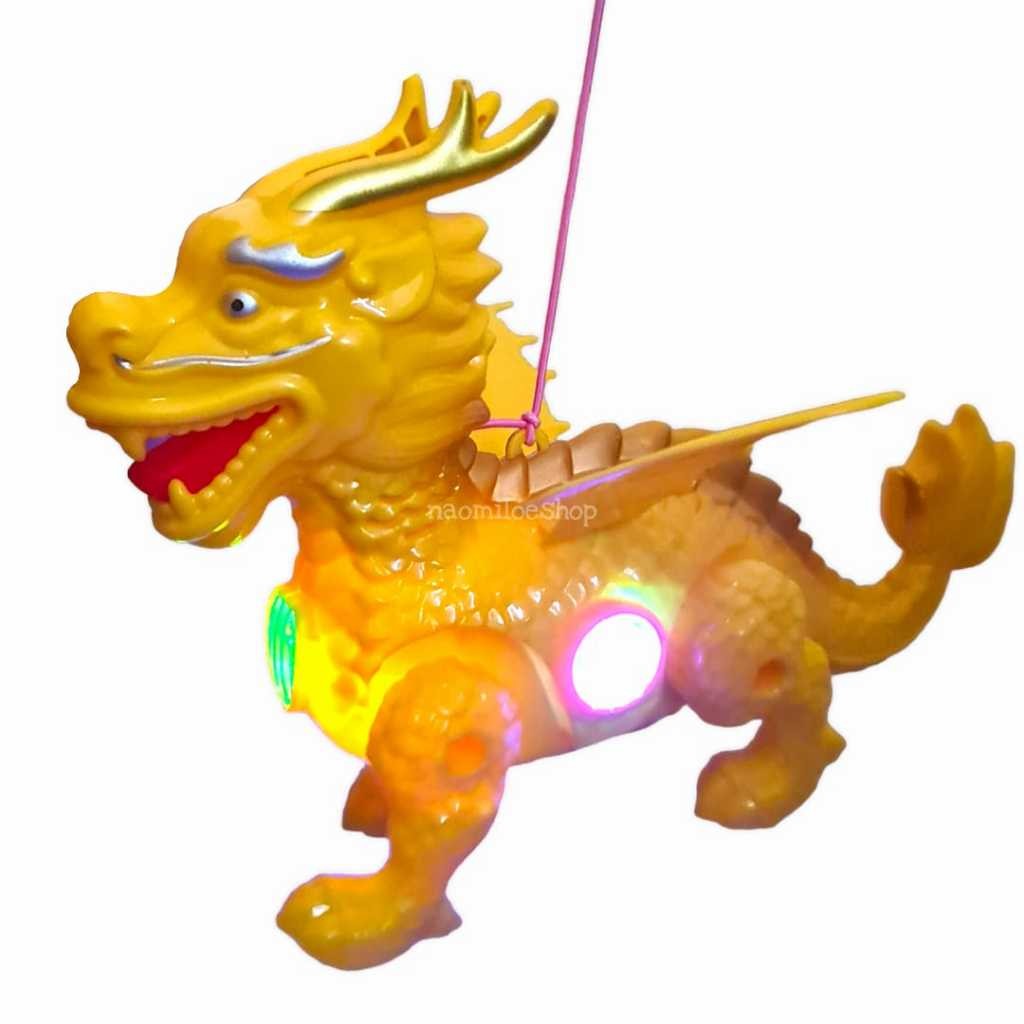 Jual GOLD DRAGON naga emas Mainan Naga Elektrik barongsai naga kayu ...