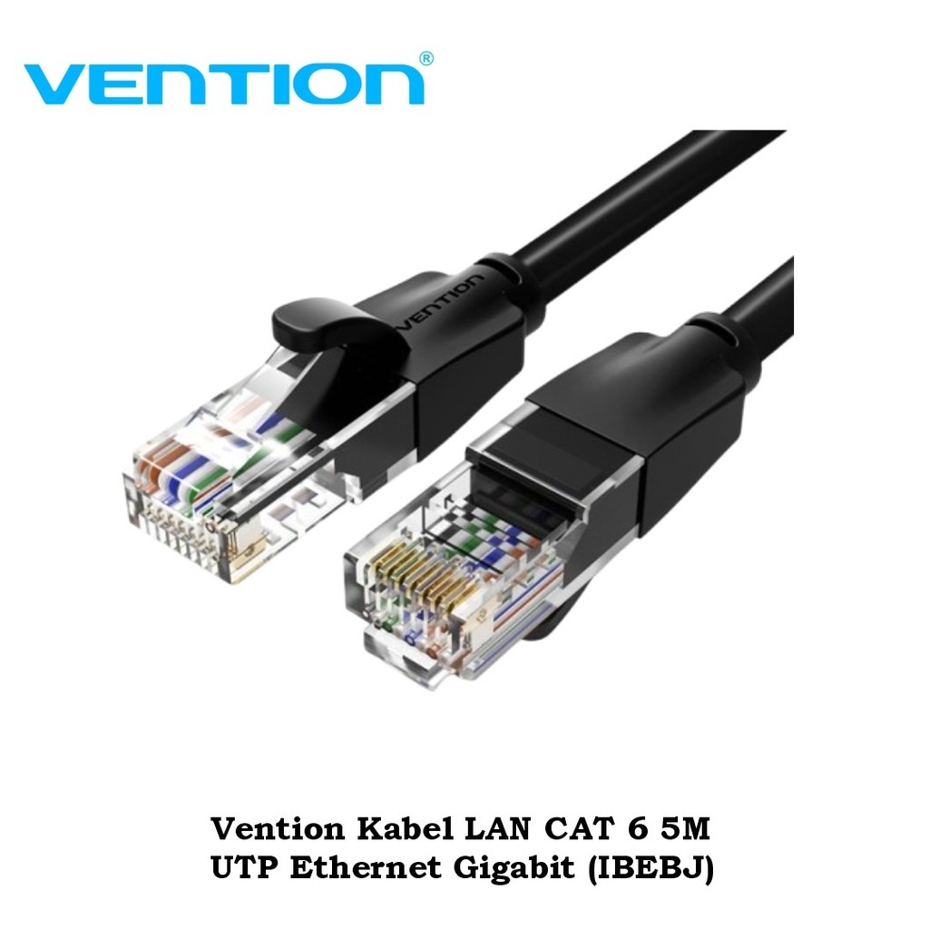 Jual Vention Kabel LAN CAT 6 5M UTP Ethernet Gigabit (IBEBJ) | Shopee Indonesia