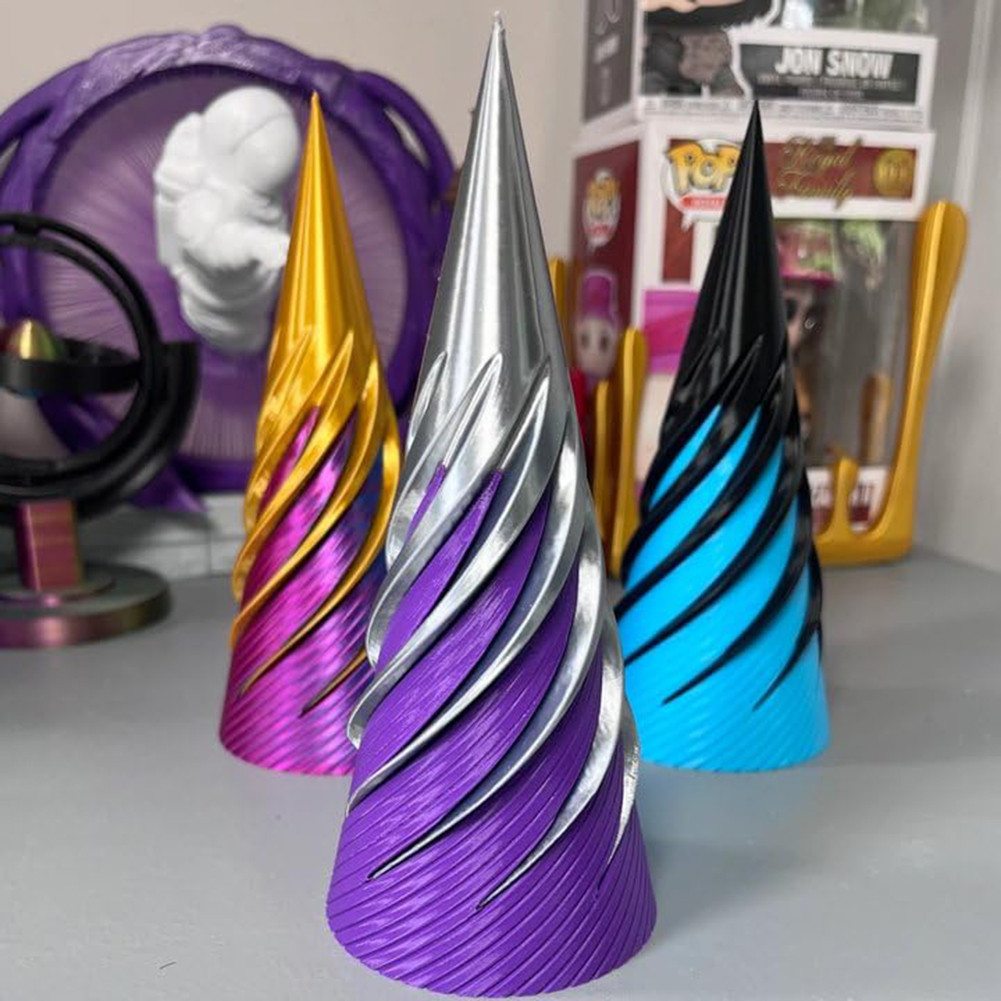 Jual 3D Printed Spiral Cone Toy Impossible Pyramid Passthrough ...