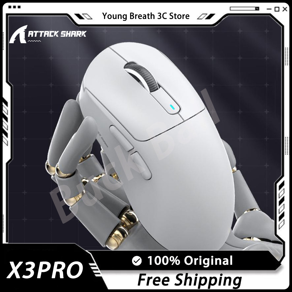 Jual Attack Shark X3 PRO Mouse Tri-Mode Wireless Bluetooth PAW3395 4K ...