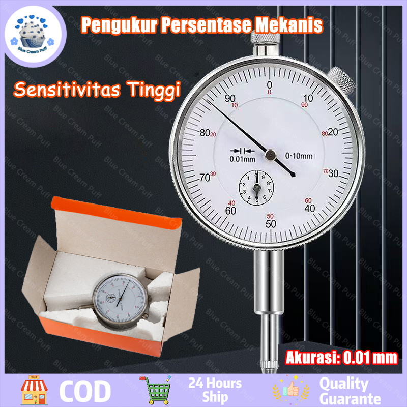 Jual Indikator Persentase Mekanis 0-10mm Penunjuk Dial Derajat Pengukur Kalibrasi Pengukur Dial ...