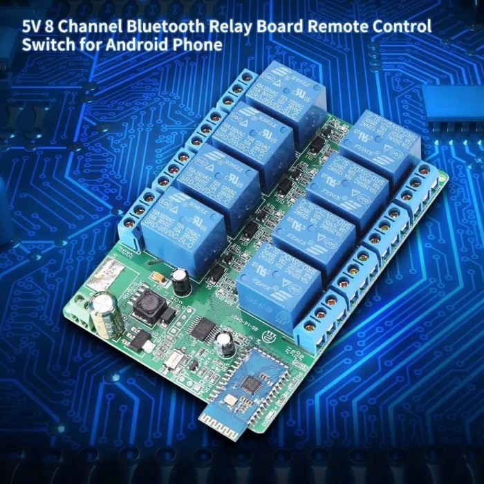 Jual modul relay 8ch 8 channel bluetooth 4.0 android saklar wireless 5v ...