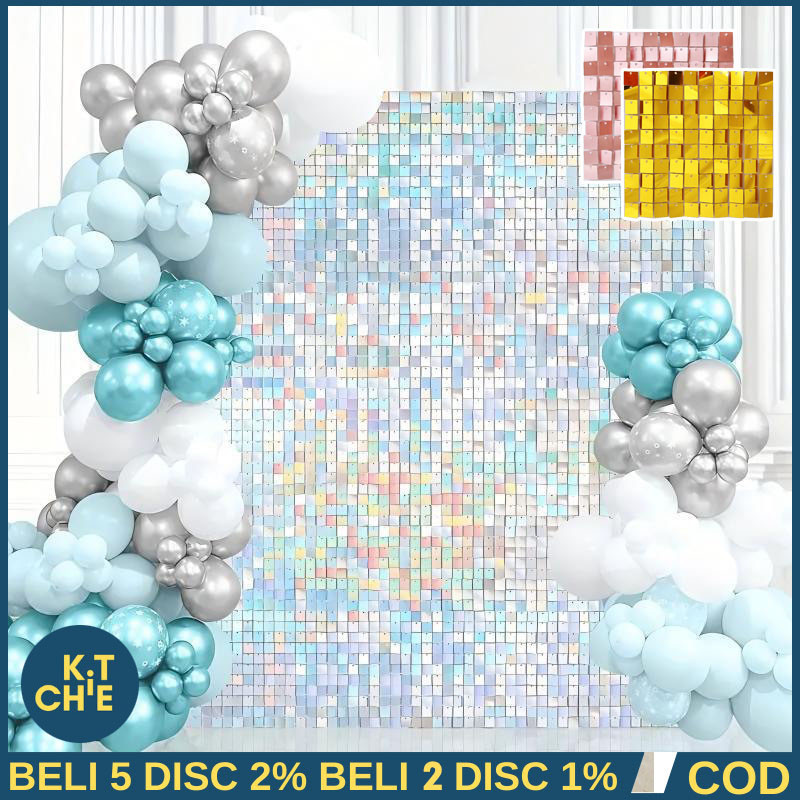 Jual KC 30X30CM Sequin Panel Backdrop Tile Wall Shimmer Wall Panel ...