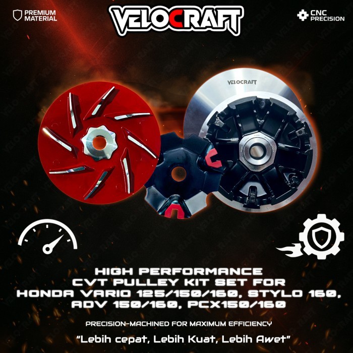 Jual CVT Pulley Kit Set Velocraft Pully Kipas Pin Boshing Bushing Slide ...