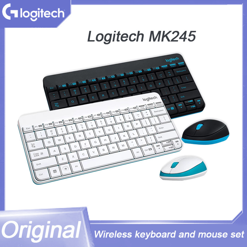 Jual Logitech Mk245 Nano Wireless Keyboard And Mouse Combo For Laptop Desktop Home Office Using