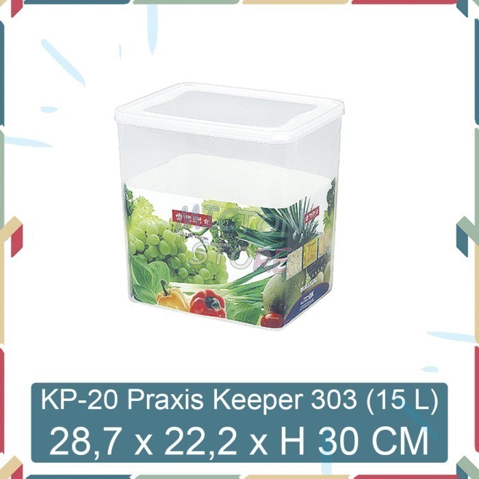 Jual HOMTON Lion Star KP-20 Praxis Keeper 303 15L Kotak Makan Food Grade LionStar Plastik ...