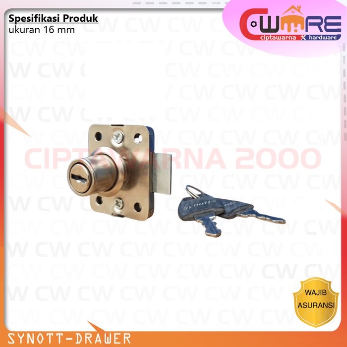 Jual Kunci Laci Pengaman Lemari Loker kabinet Synott Drawer safety lock ...