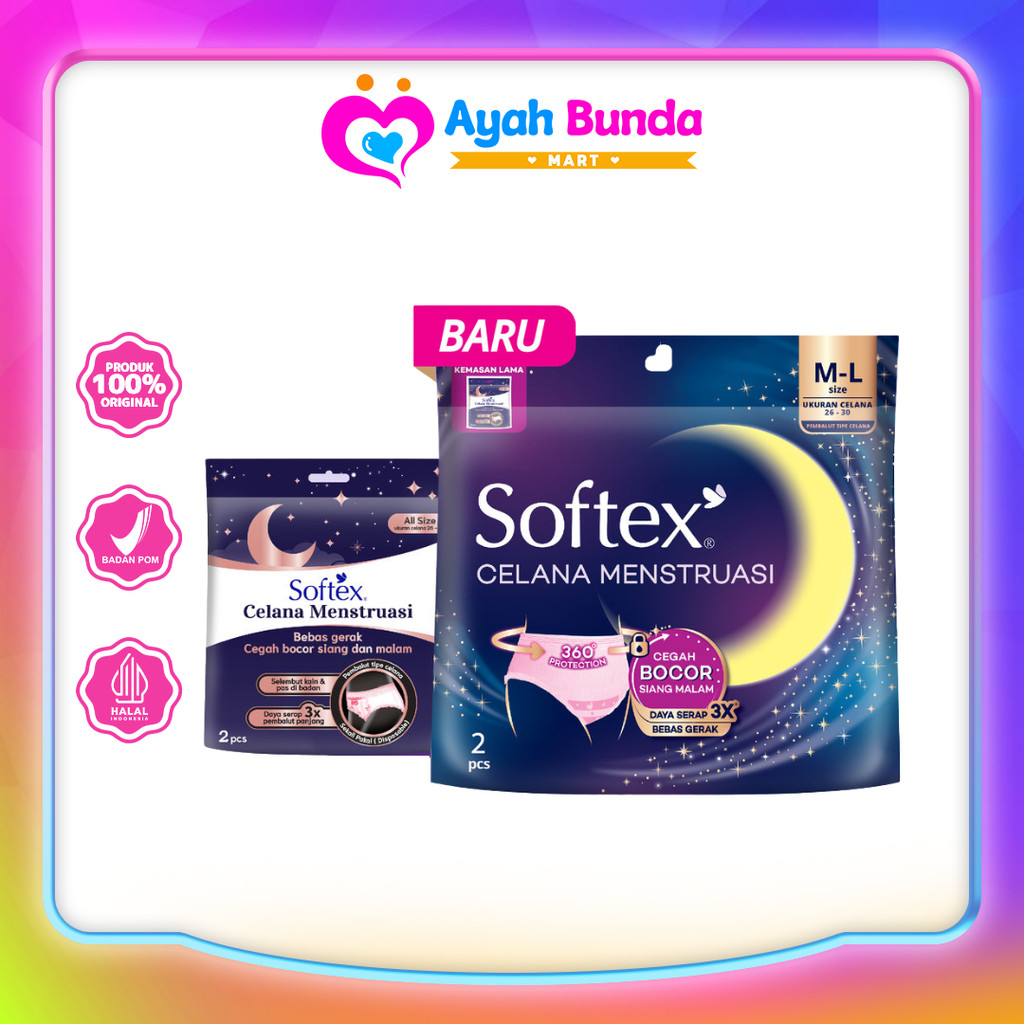 Jual Softex Celana Menstruasi All Size 2 Pads - Pembalut Celana | Ayah Bunda Mart | Shopee Indonesia