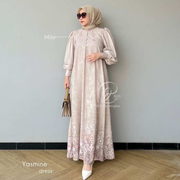 Jual DYN Clothingline Yasmine Dress || Gamis Muslim Wanita - Milo ...